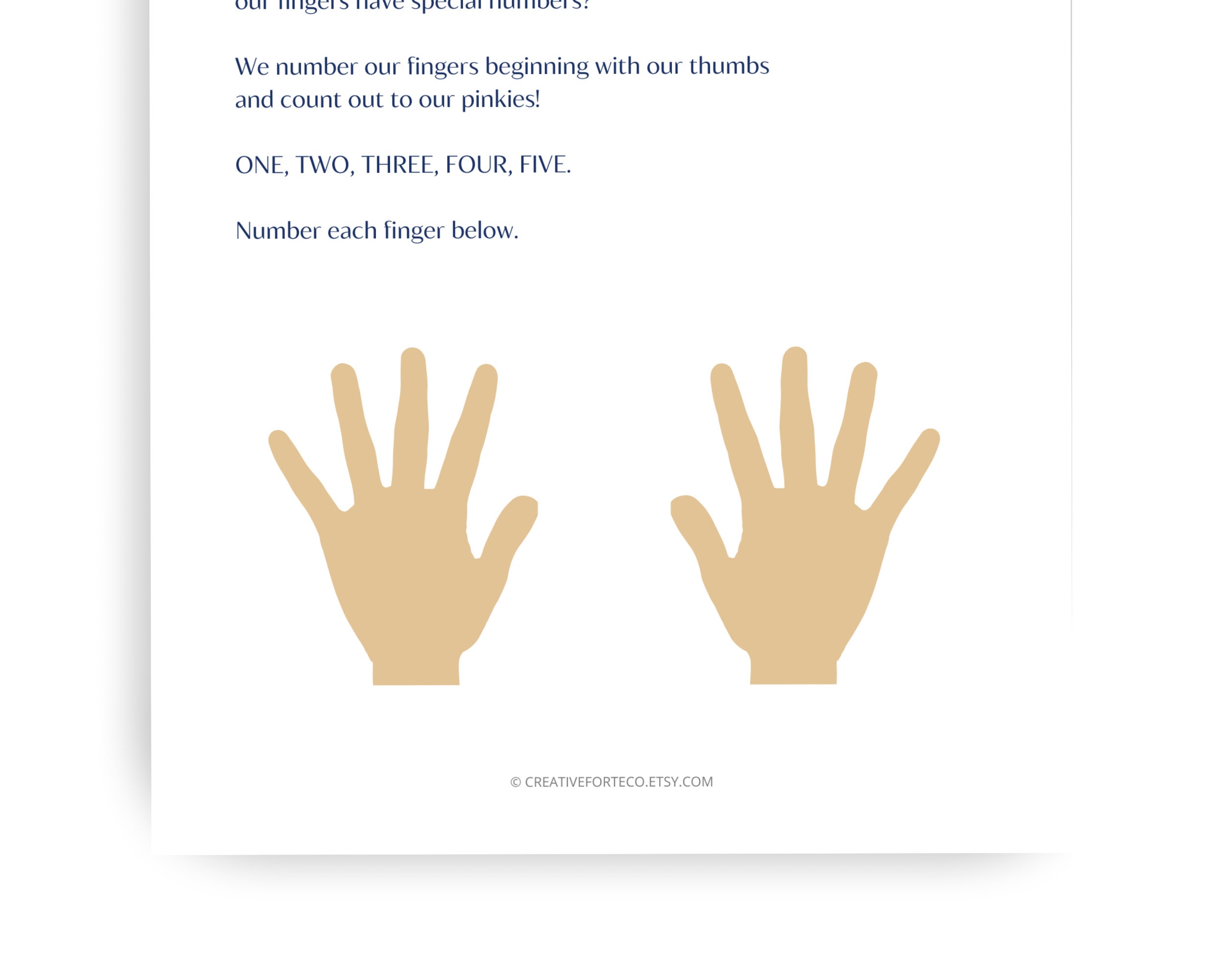 Finger Numbers Worksheet | Beginner Piano Lessons Worksheet | Kids ...