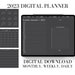 Dark Mode 2023 Digital Planner Wellness Tool - Etsy