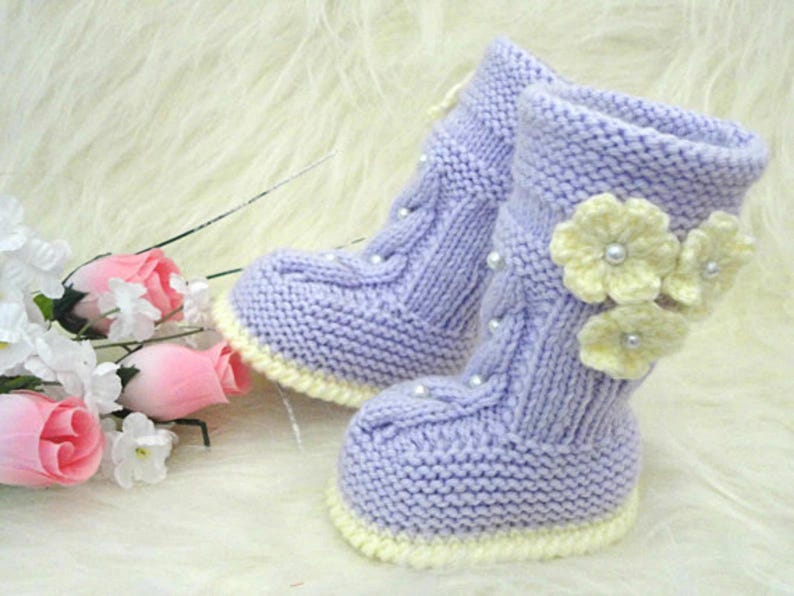 Knitting PATTERN # 2 Knitting Pattern Baby Booties Baby Shoes Knitted ...