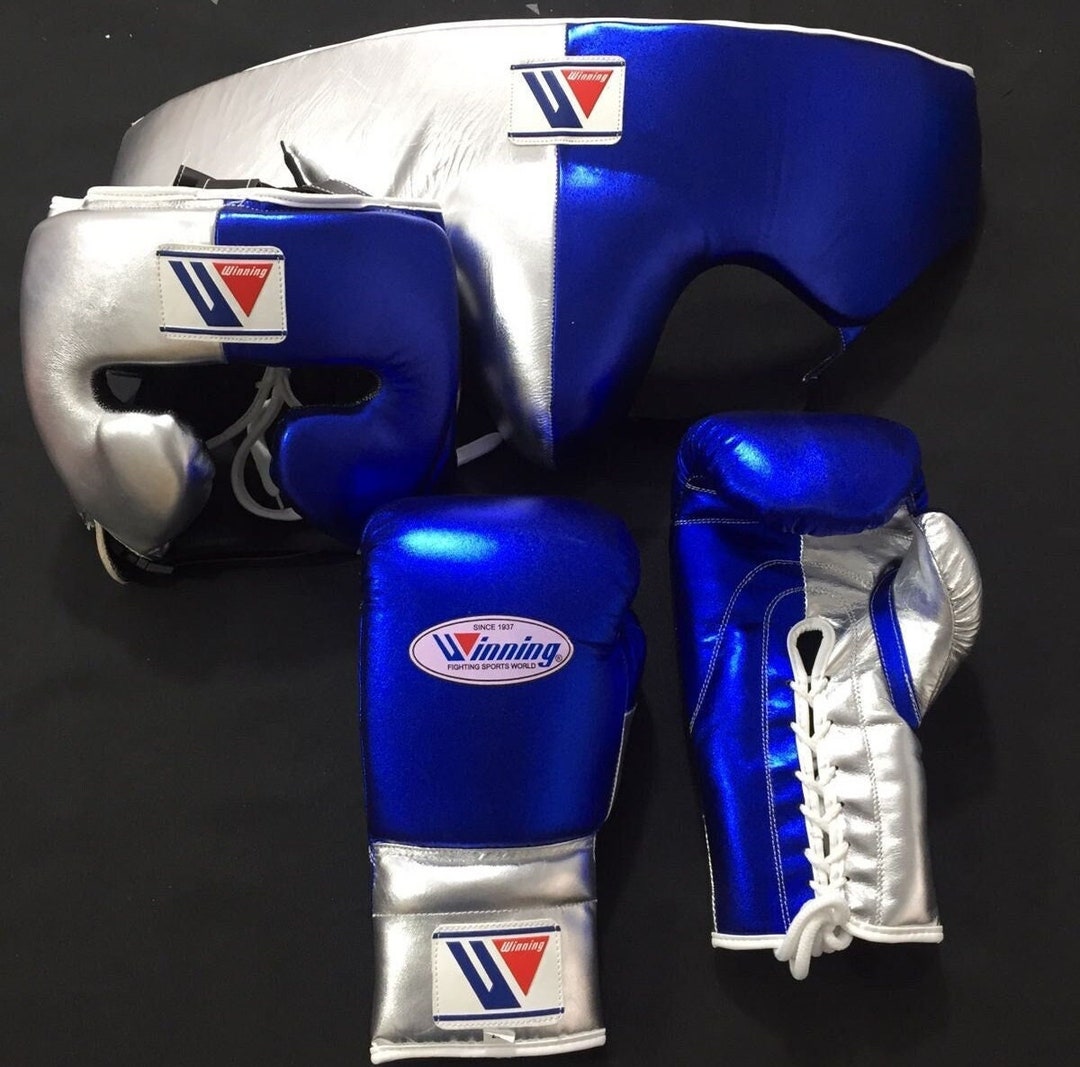 Leather Sparring Set Boxing Gloves Head Guard Groin Guard - Etsy
