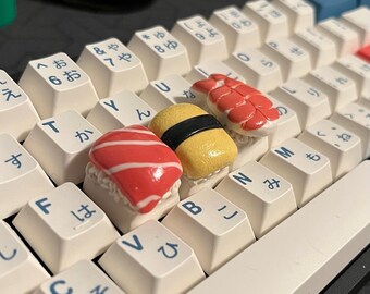 Tamago Egg Sushi Keycaps Handmade Resin Custom Artisan - Etsy