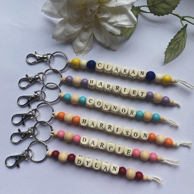 Beaded Keyrings - Etsy UK