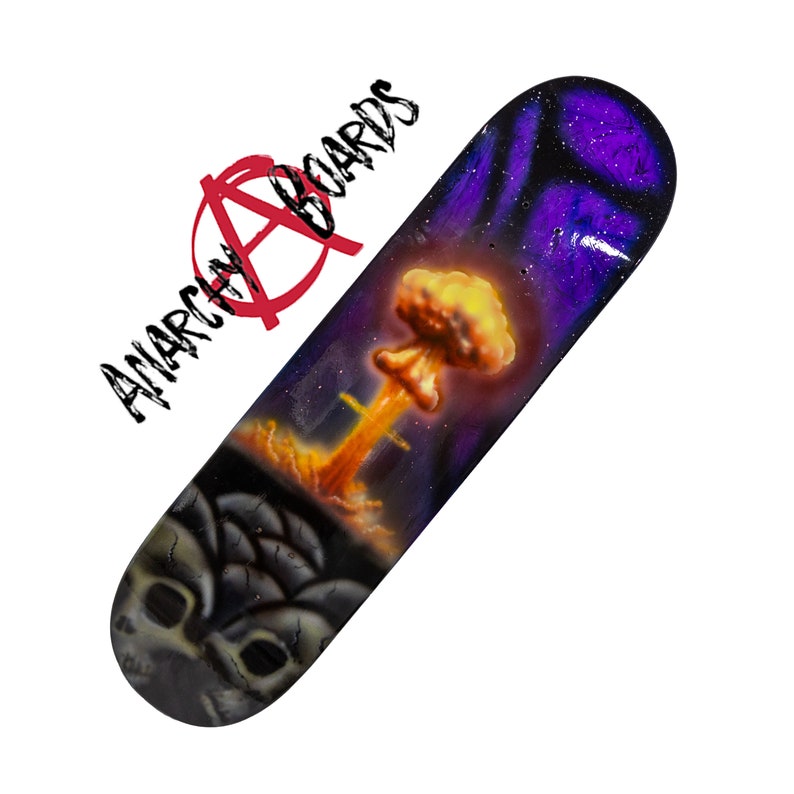 Custom Skateboard Deck Skulls Bomb Cloud - Etsy