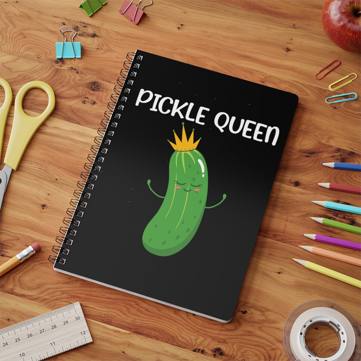 Pickle Queen Wirobound Softcover Notebook, A5, Journal Stationery Notepad - Etsy
