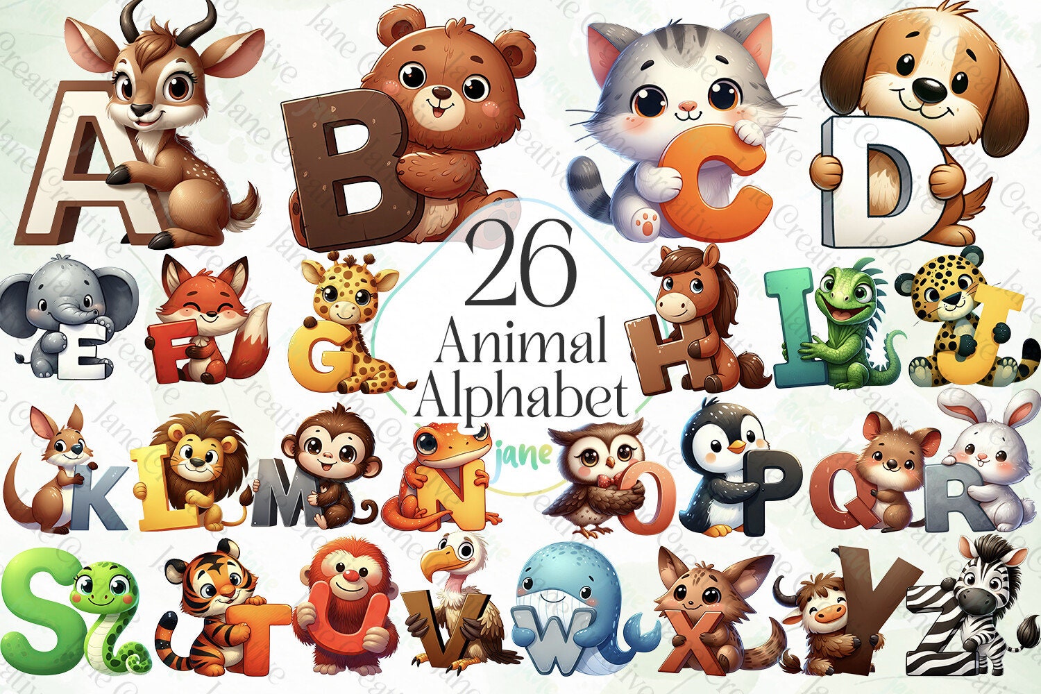 Wild Letters Wonderland: Animal Alphabet Sublimation Bundle - Etsy