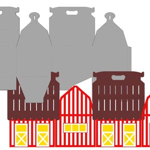3D Barn Box Template SVG | Papercut Box Cut File | DIY Farmhouse Favor ...