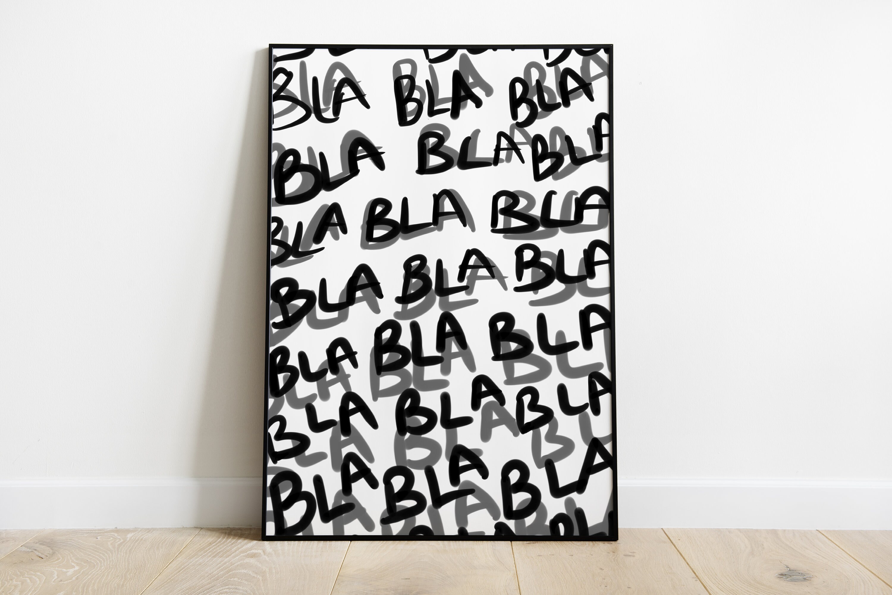 Blabla Printable Wall Art Modern Decor Typography Wall - Etsy