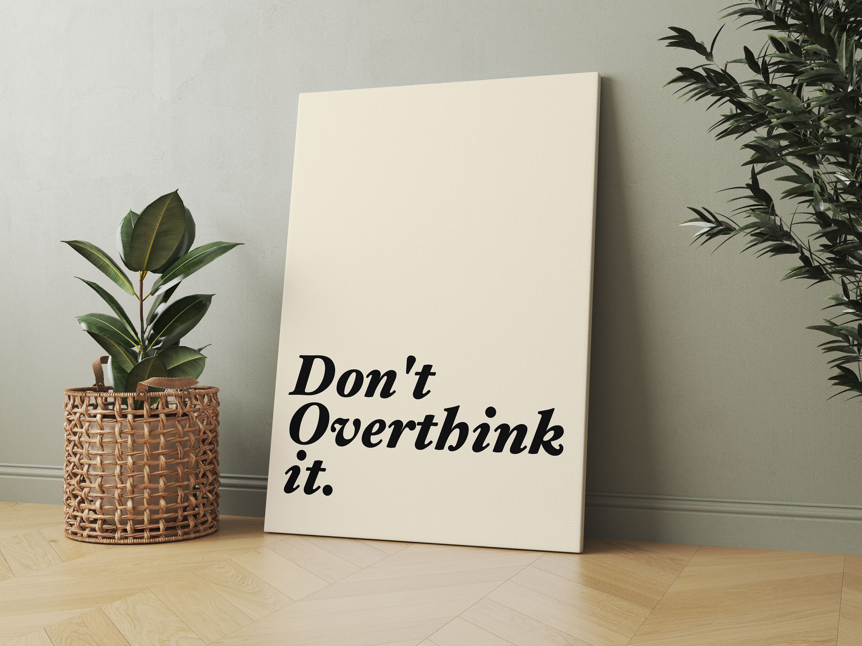 Don't Overthink It, Printable Wall Art Set, Home Decor and Gifts, Wall ...