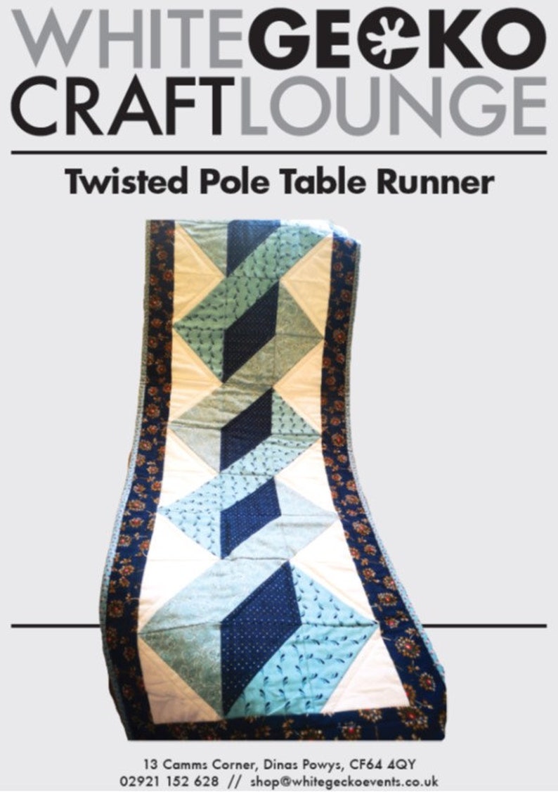 Twisted Pole Table Runner Digital Pattern by White Gecko Craft Lounge ...