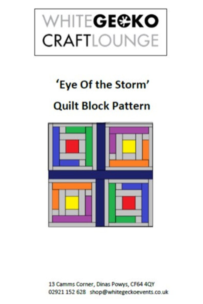 Eye of the Storm Quilt Digital Pattern by White Gecko Craft Lounge - Etsy