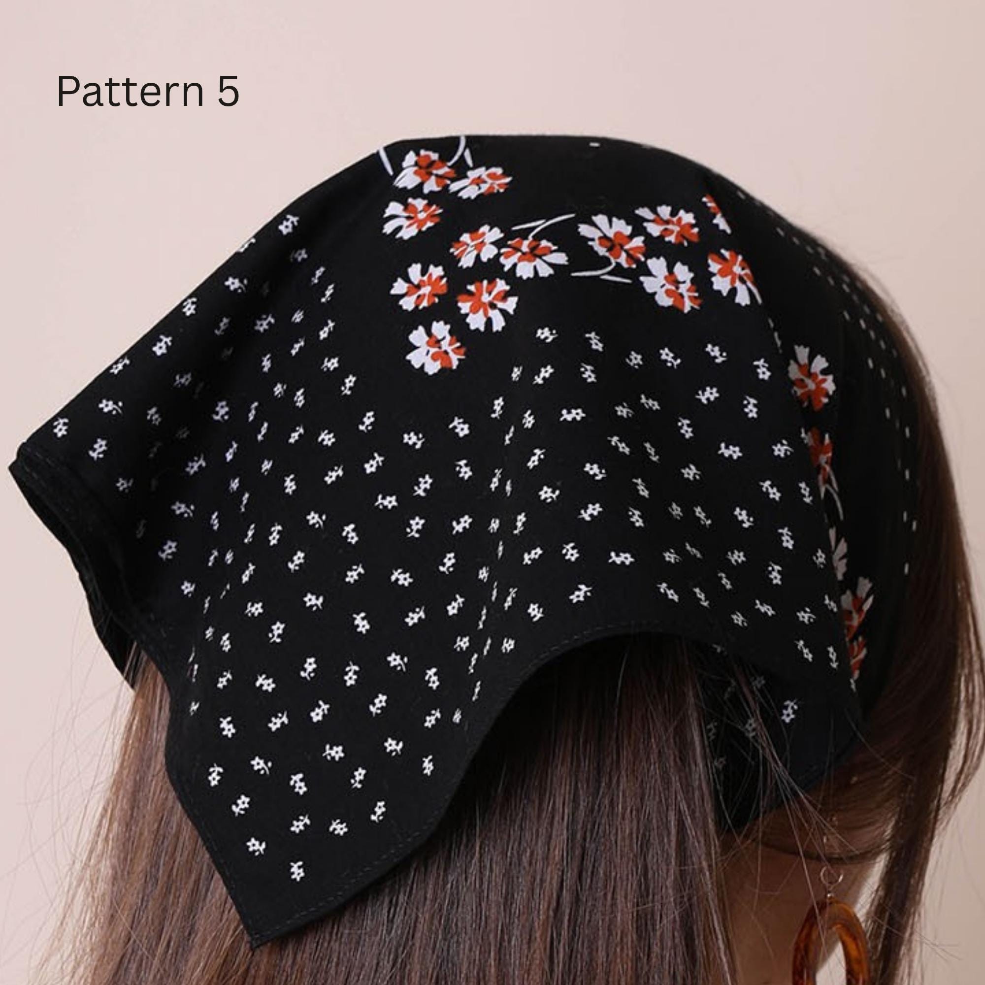 Soft Cotton Floral Foliage Bandana - Etsy