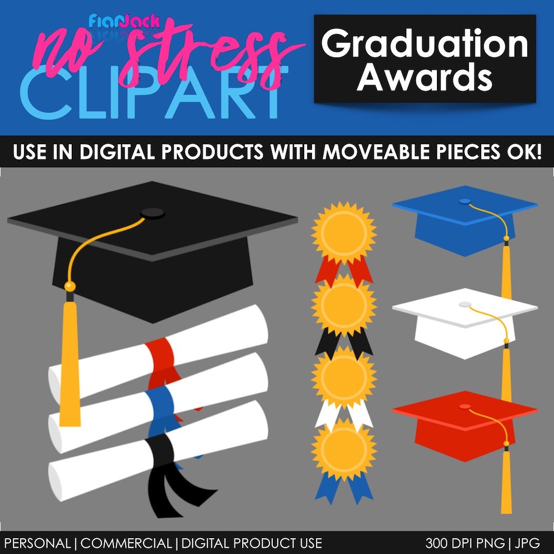 Graduation Awards Clip Art (digital Use Ok!) - Etsy