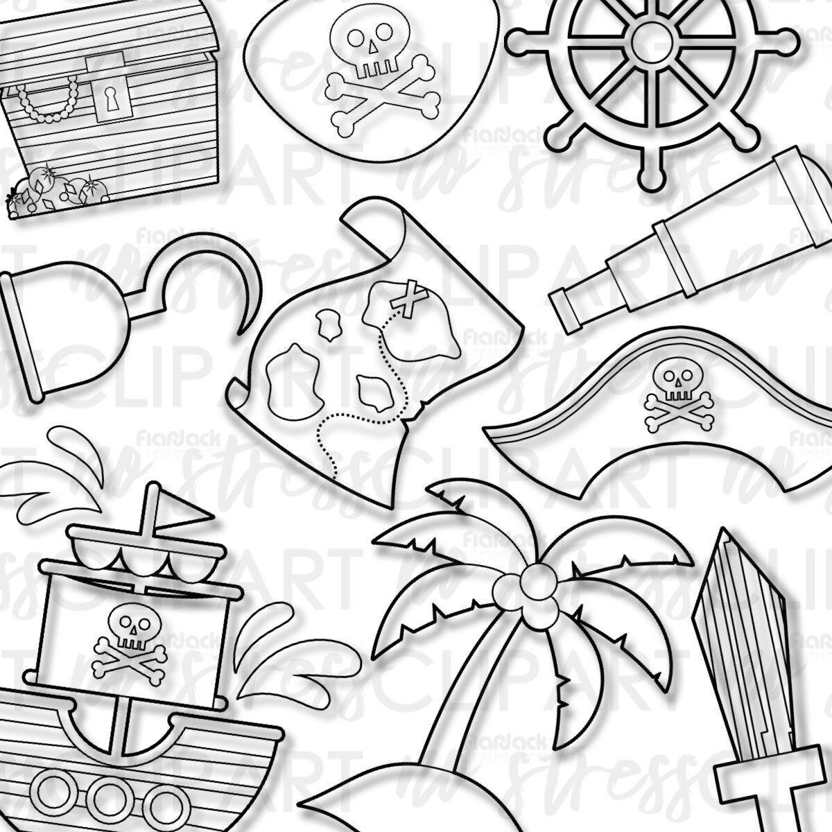 A Pirate's Life! Clip Art (digital Use Ok!) - Etsy