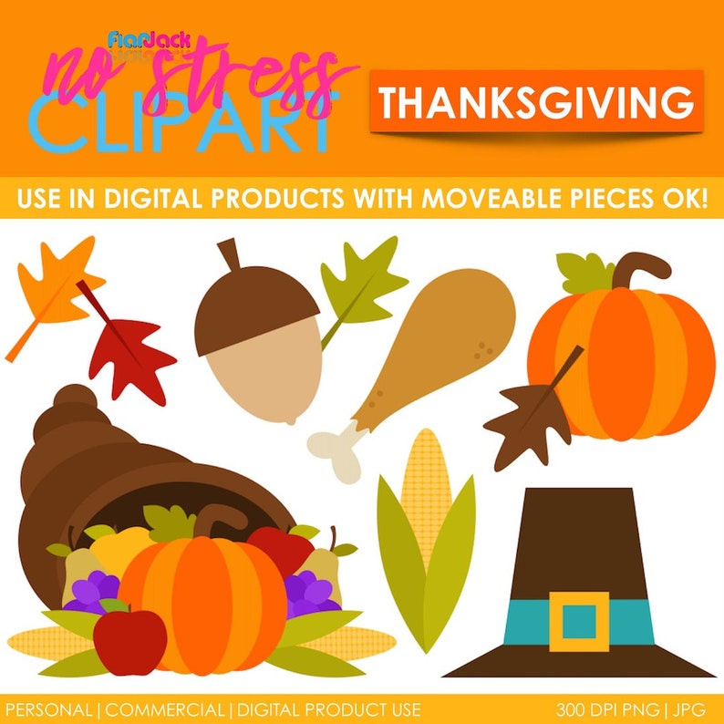 Thanksgiving Clip Art (digital Use Ok!) - Etsy