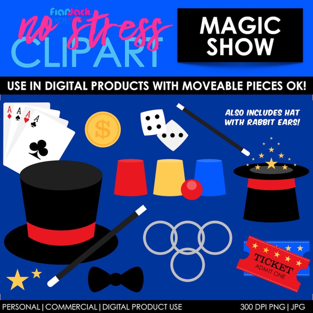 Magic Show Clip Art (digital Use Ok!) - Etsy
