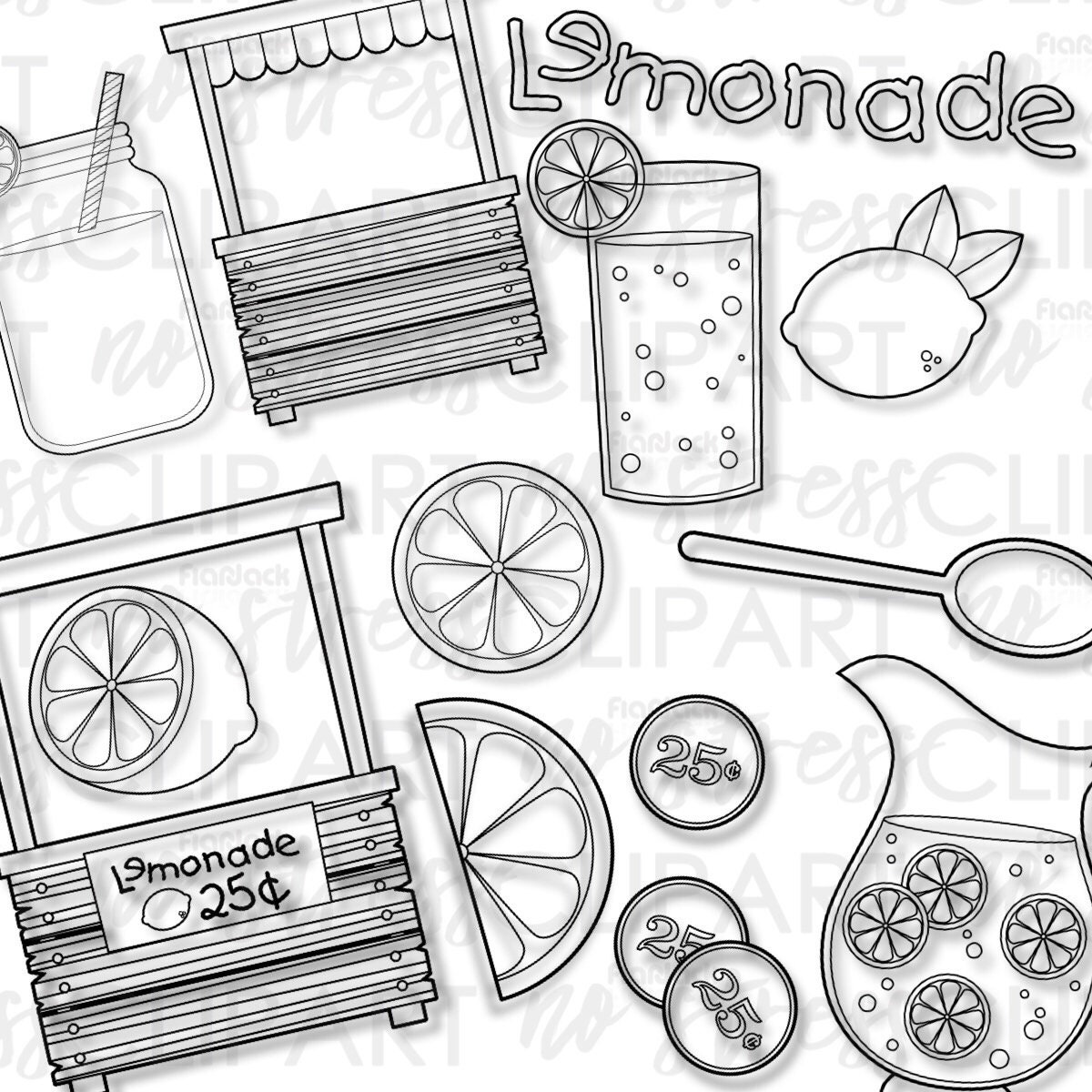 Lemonade Stand Clip Art (digital Use Ok!) - Etsy