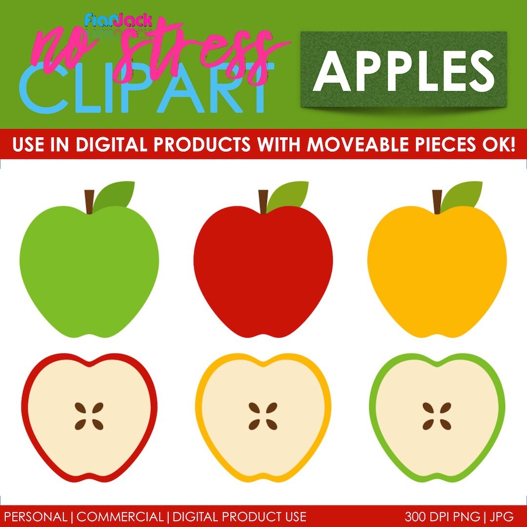 Apples Clip Art (digital Use Ok!) - Etsy