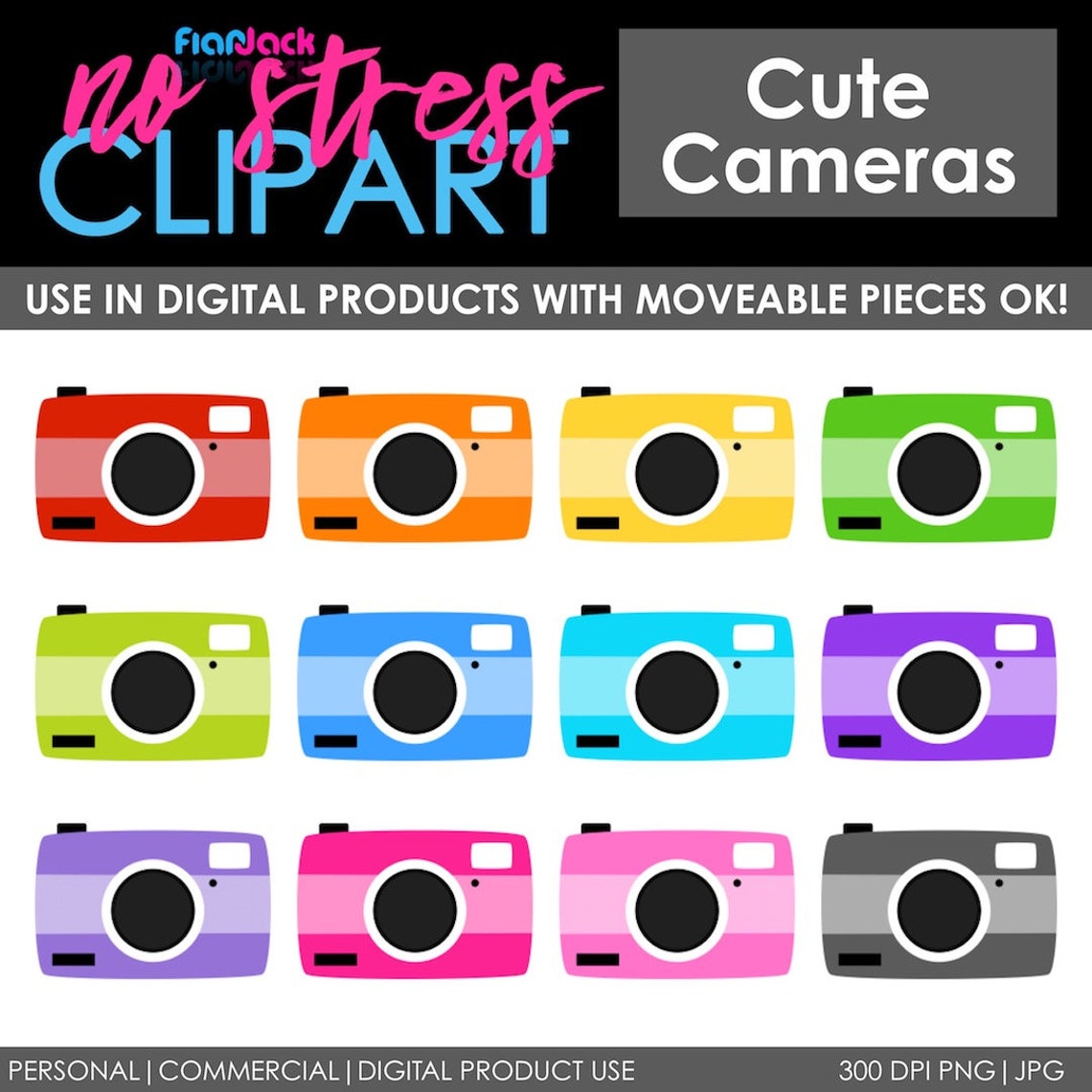 Cameras Clip Art (digital Use Ok!) - Etsy