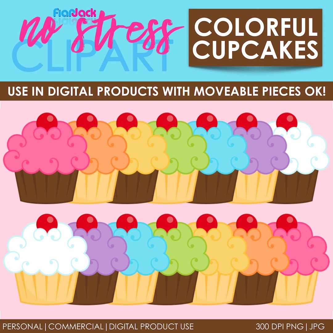 Cupcakes Clip Art (digital Use Ok!) - Etsy