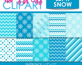 Let It Snow Digital Scrapbook Kit Page Borders Digital Scrapbooking - Etsy