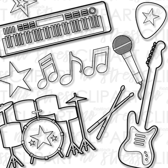Rock Star Clip Art Black And White