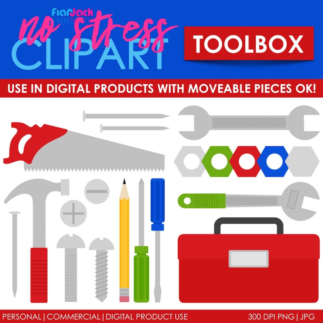 Toolbox Supplies Clip Art (digital Use Ok!) - Etsy