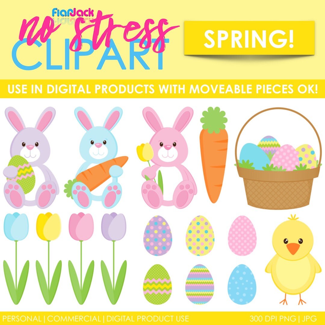 Easter Spring Clip Art (digital Use Ok!) - Etsy