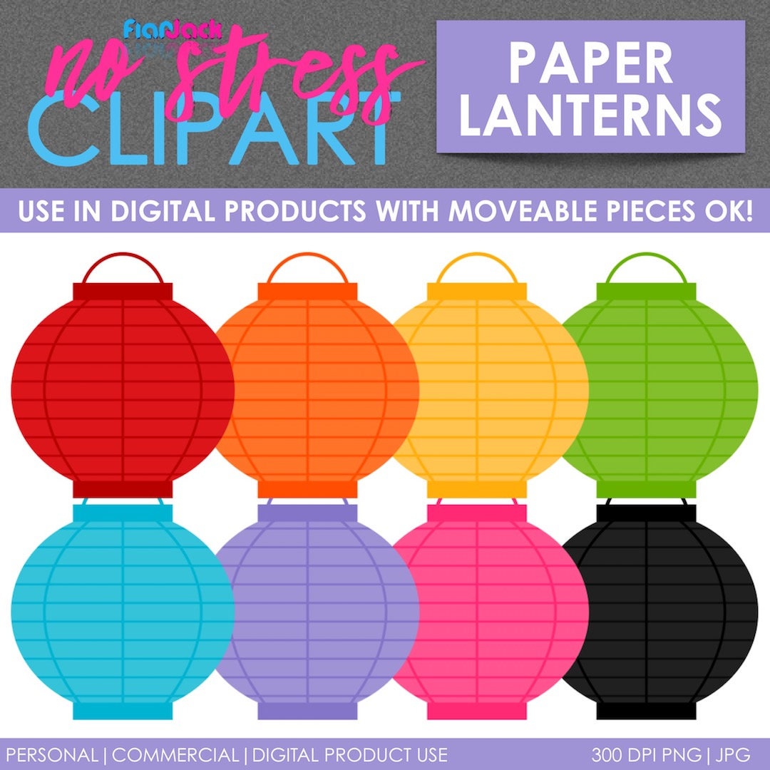Paper Lanterns Clip Art (digital Use Ok!) - Etsy