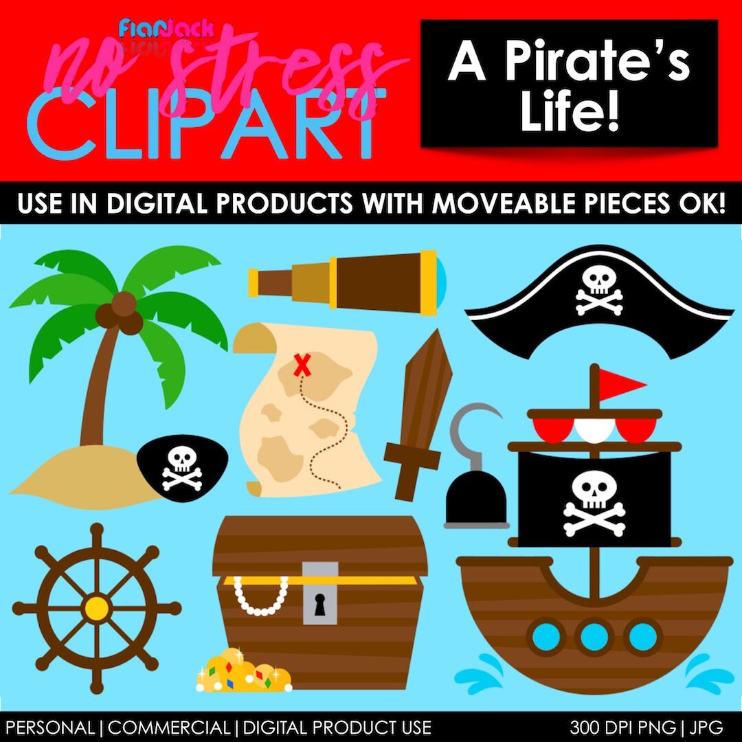 A Pirate's Life! Clip Art (digital Use Ok!) - Etsy
