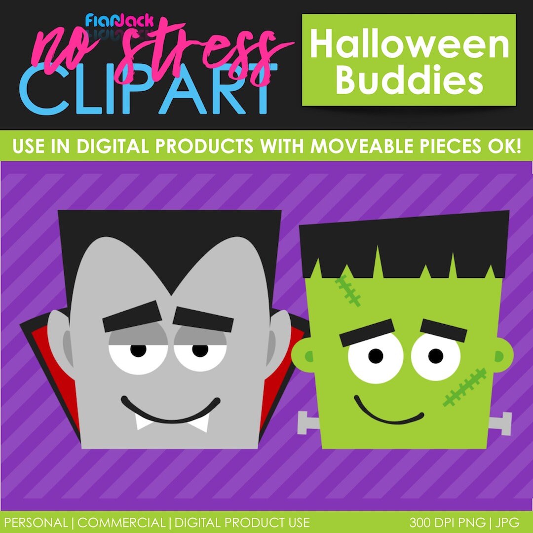 Halloween Buddies Clip Art digital Use Ok - Etsy