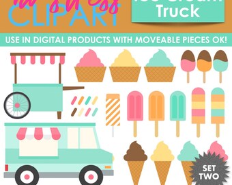 Ice Cream Cones Clip Art (digital Use Ok!) - Etsy