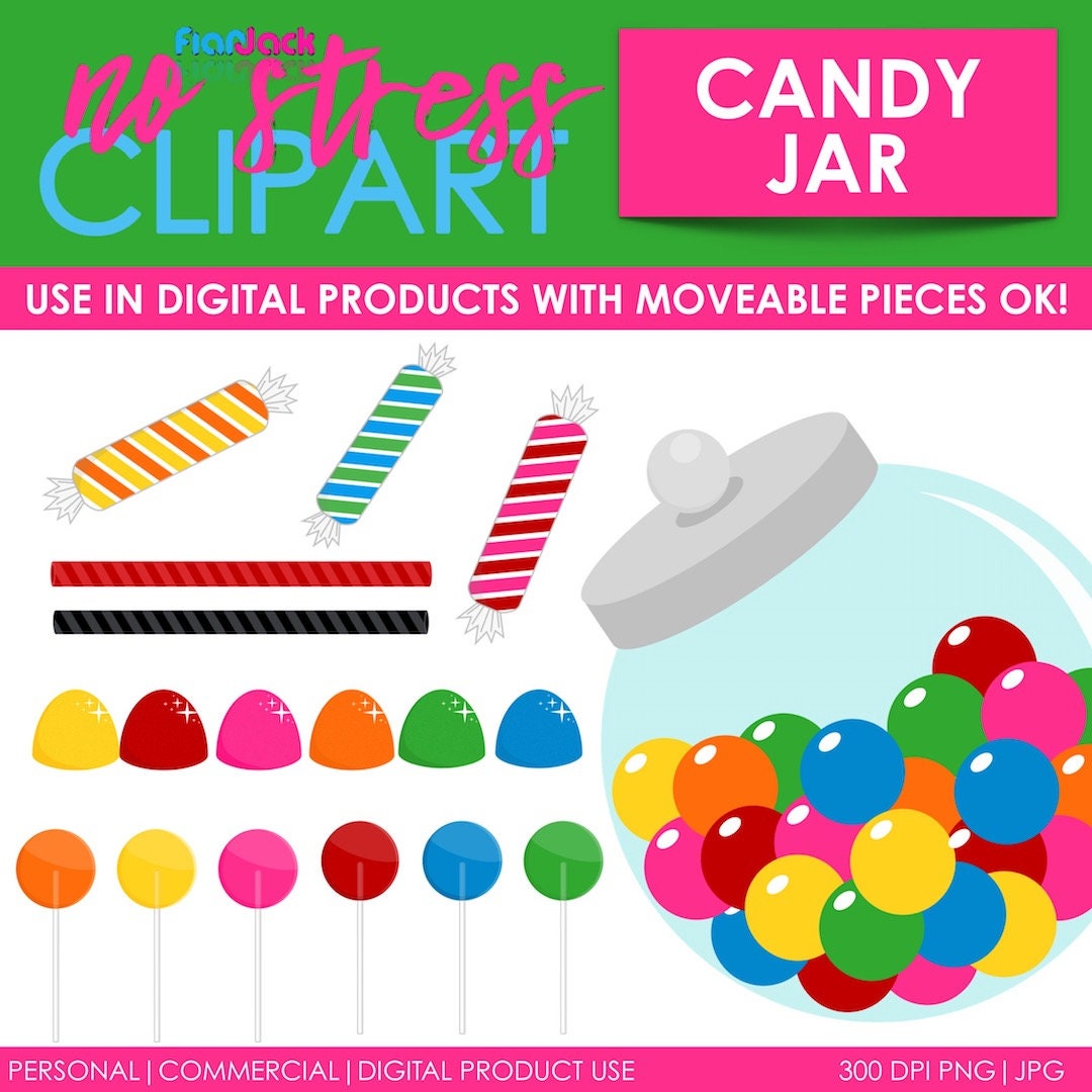 Candy Jar Clip Art (digital Use Ok!) - Etsy