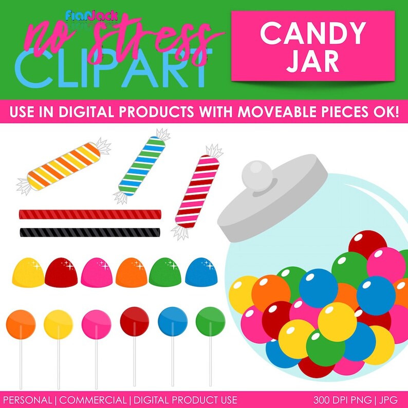 Candy Jar Clip Art (digital Use Ok!) - Etsy