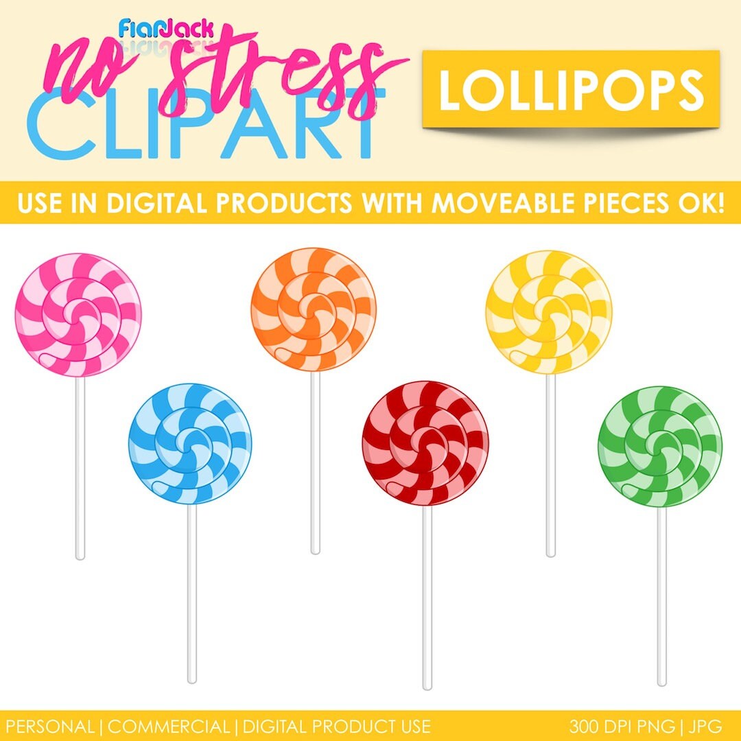 Lollipop Clip Art (digital Use Ok!) - Etsy