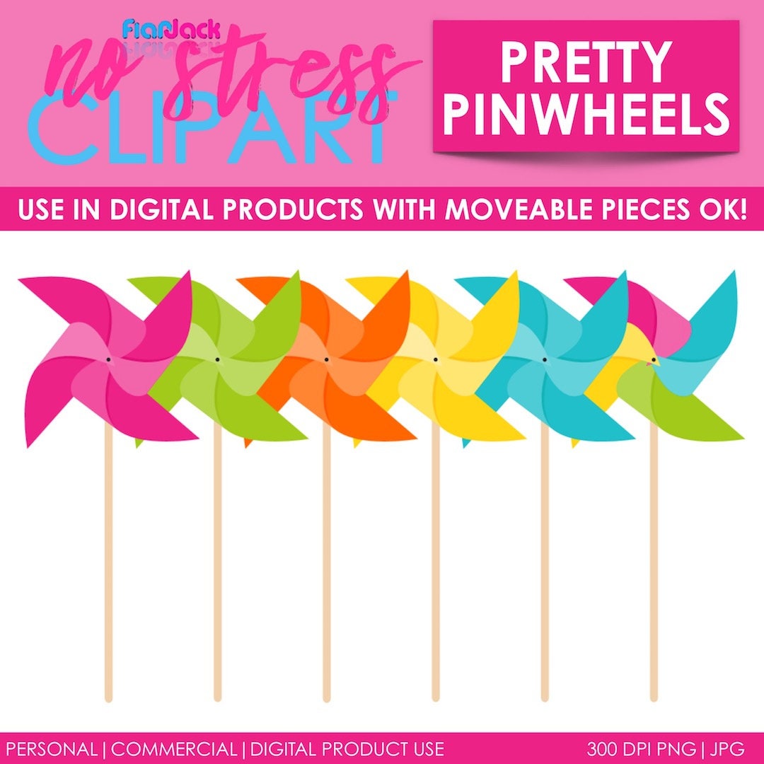 Pinwheels Clip Art (digital Use Ok!) - Etsy
