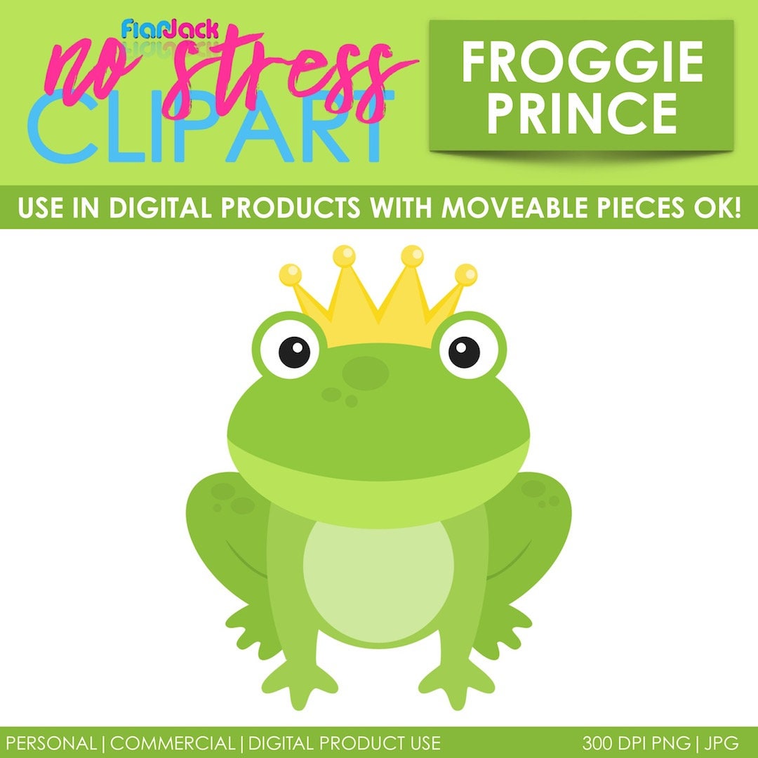 Frog Prince Clip Art Single (digital Use Ok!) - Etsy