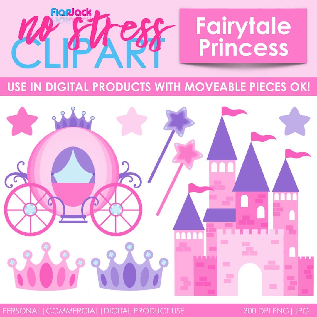 Fairytale Princess Clip Art (digital Use Ok!) - Etsy