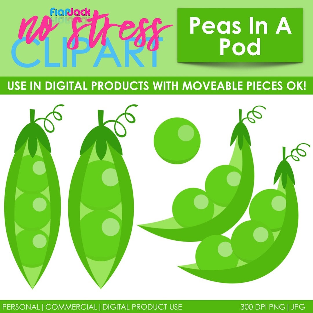 Peas in A Pod Clip Art (digital Use Ok!) - Etsy