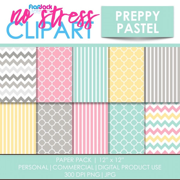 Preppy Papers - Etsy