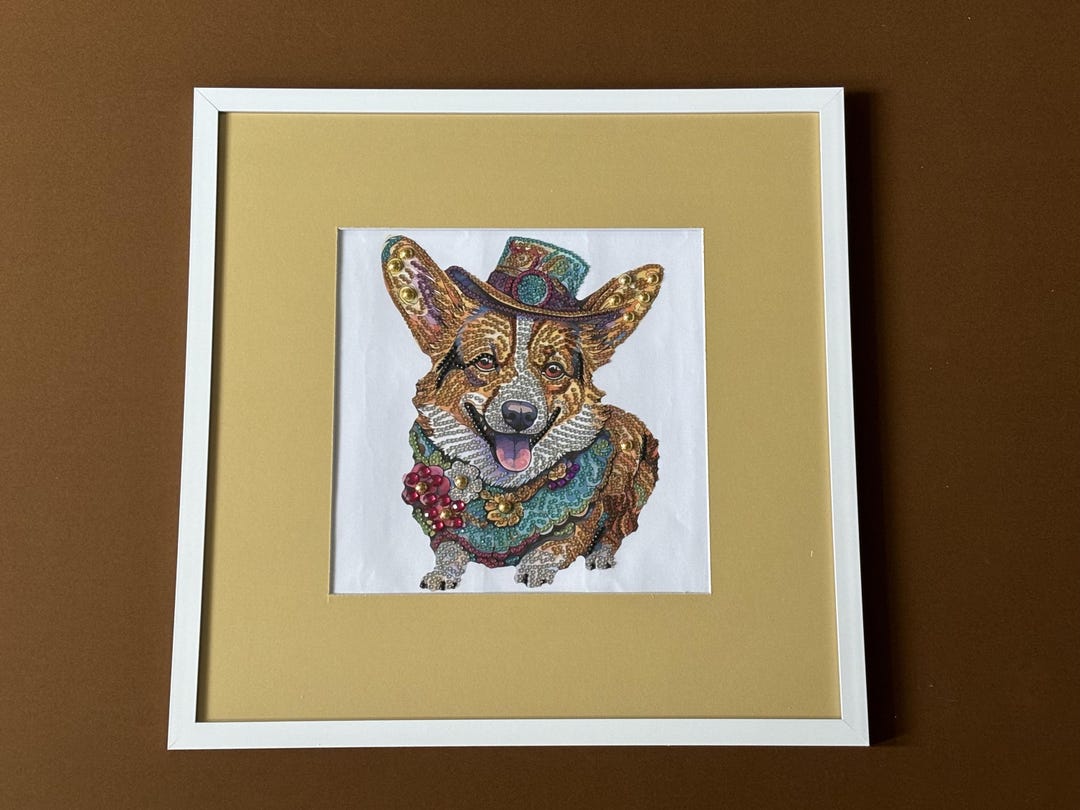 Jeweled Corgi - Completed Diamond Paintings - Etsy