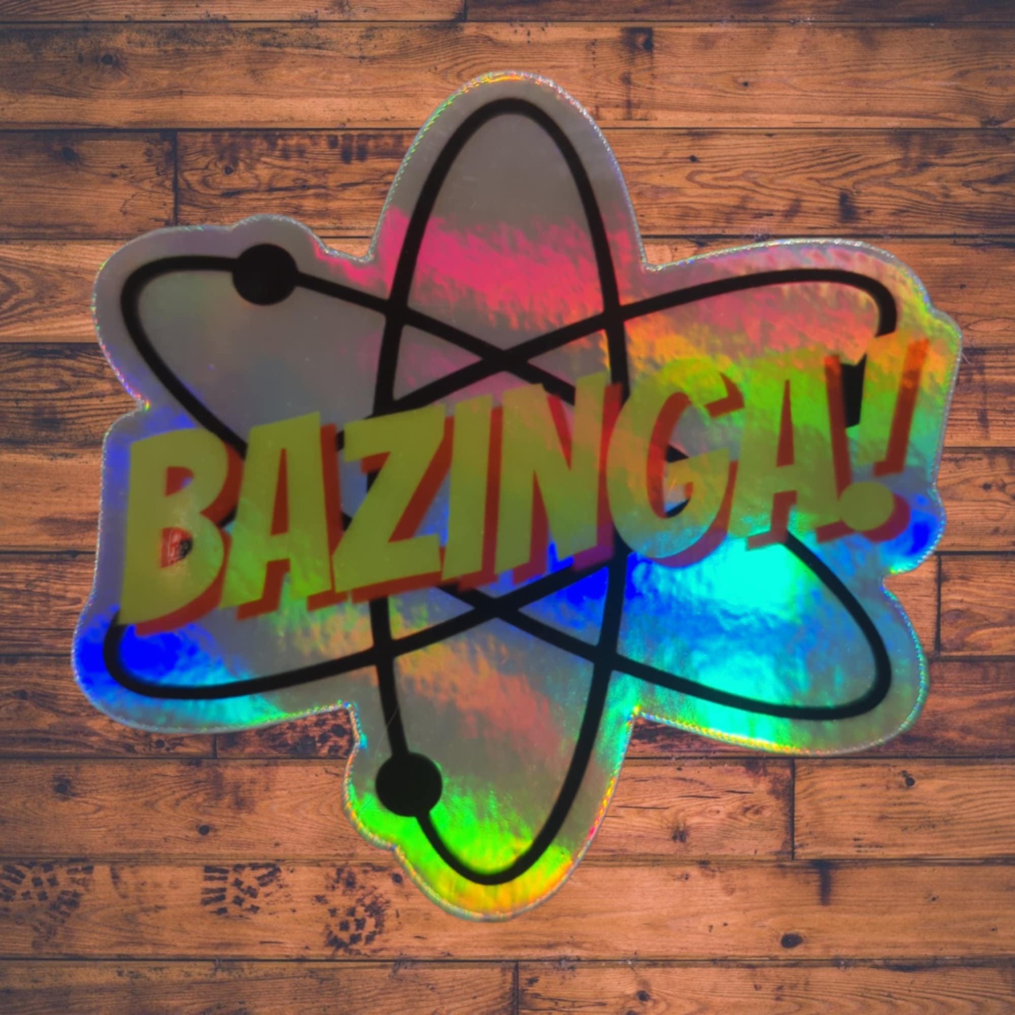 BAZINGA Holographic Big Bang Theory Sticker - Etsy