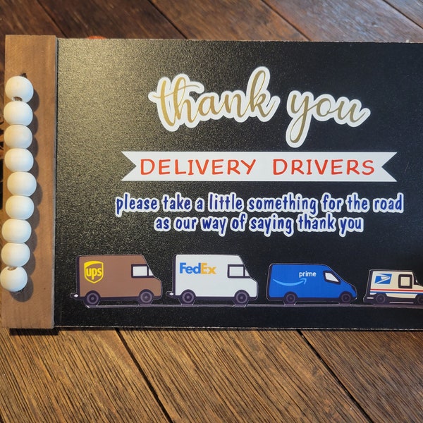 Wood Delivery Drivers Thank You Sign - Etsy