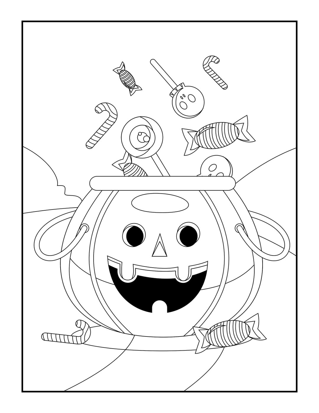 Digital Halloween Coloring Pages - Etsy