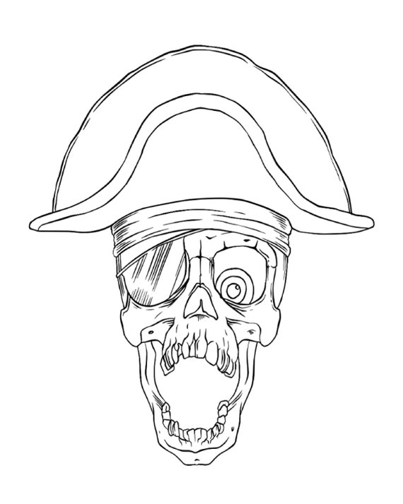 Skull Coloring Pages - Etsy