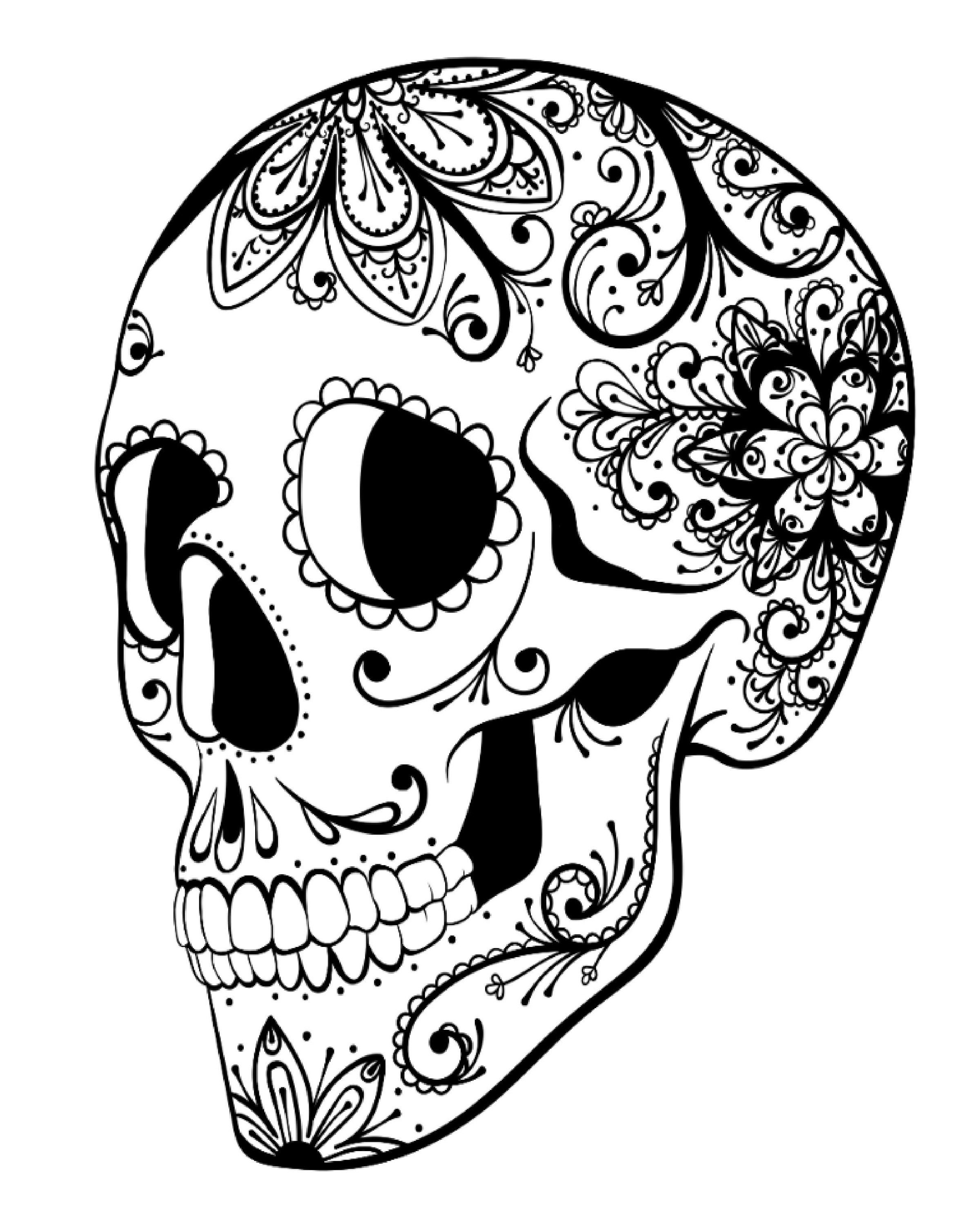 Day of the Dead Digital Coloring Pages - Etsy
