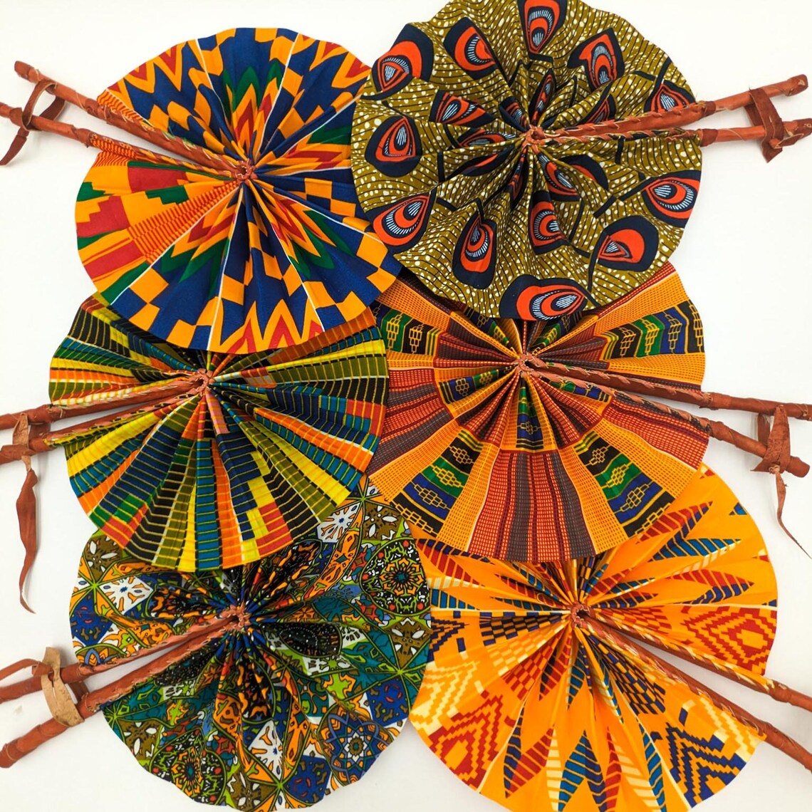 Folding Hand Fan African Folding Fan With Case African Fan Leather ...