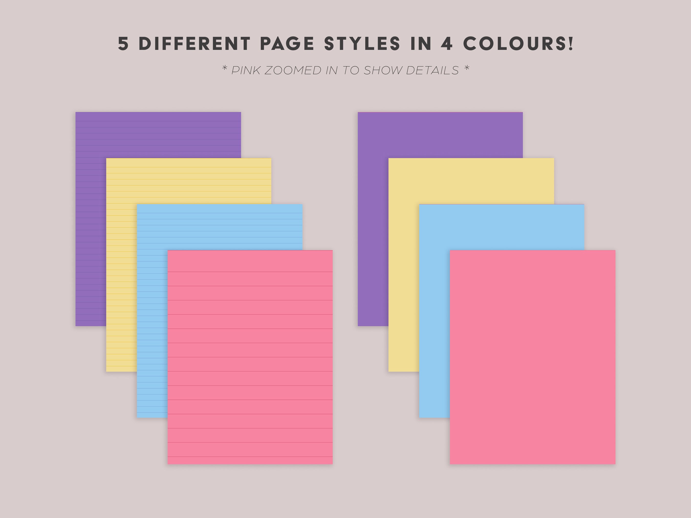 Digital Coloured Notebooks Goodnotes Notebook, iPad Notebook, Note ...