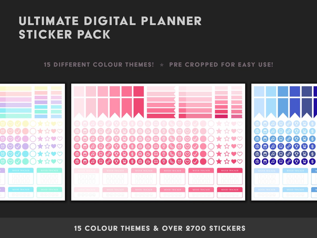 Digital Planner Stickers Bundle | Goodnotes Stickers, Digital Stickers