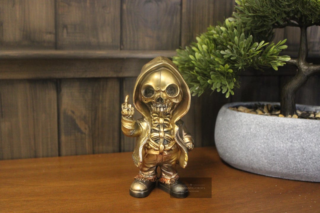 Gold Middle Finger Skeleton Ornament - Etsy