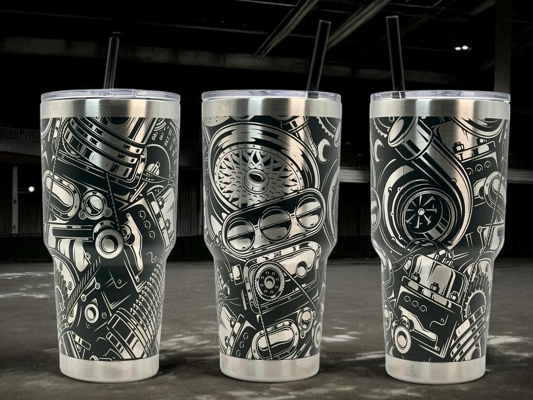 Car Engine Themed Design #1 - 30oz Laser Engraved Steel Tumbler - Etsy